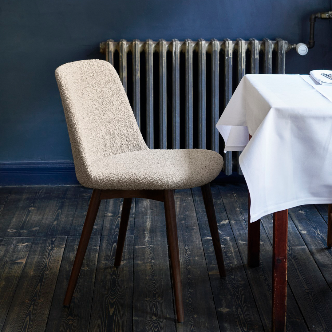 Rely Dining Chair - Upholsterd w. Wood Base – EDITION By Sagit Goldin ...